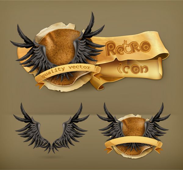 بال های فرشته نماد وکتور 1165261