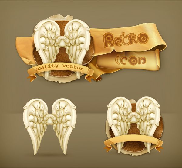 بال های فرشته نماد وکتور 1165261