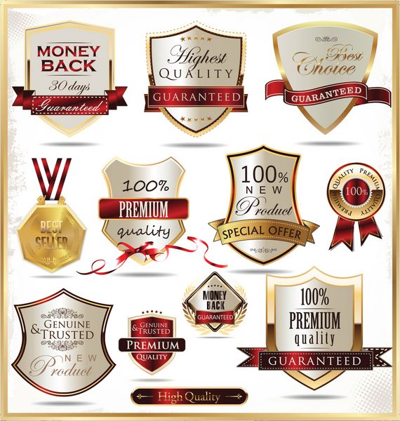 سپرهای لوکس طلایی و قرمز 1225841