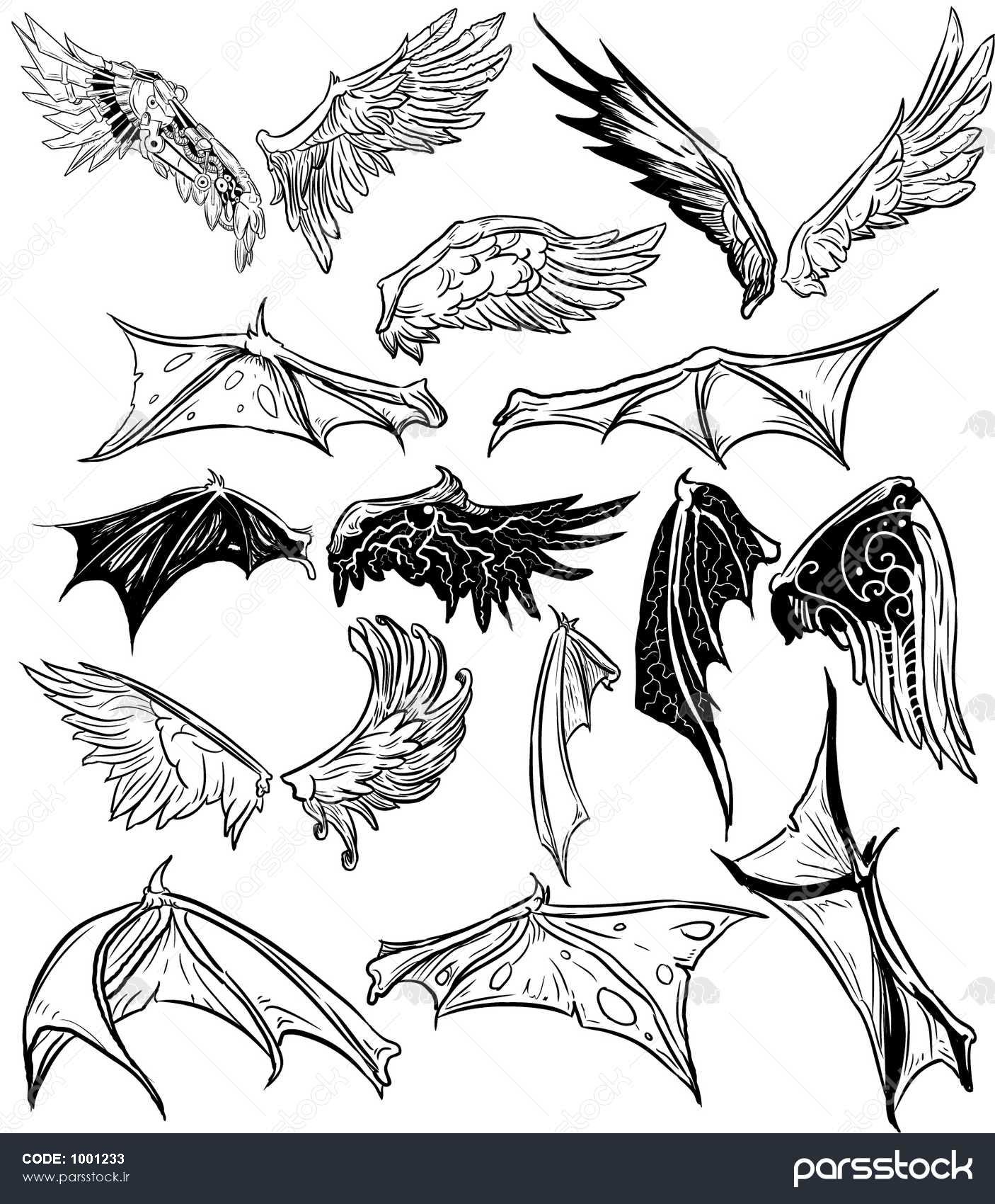 مجموعه بال های وکتور 1001233