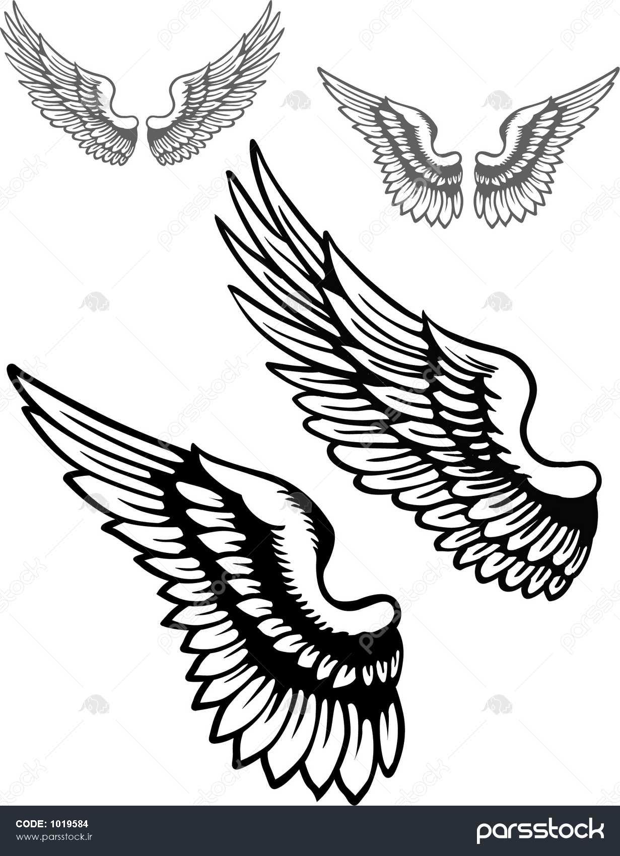 مجموعه بال های وکتور 1019584