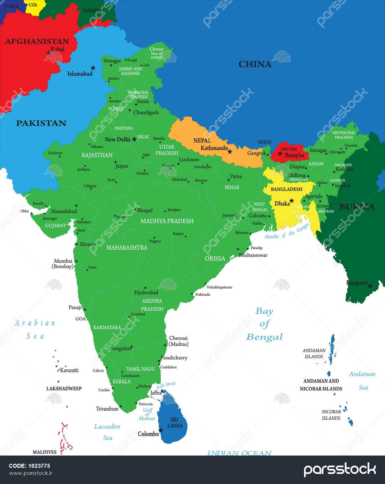 نقشه هند 1023775