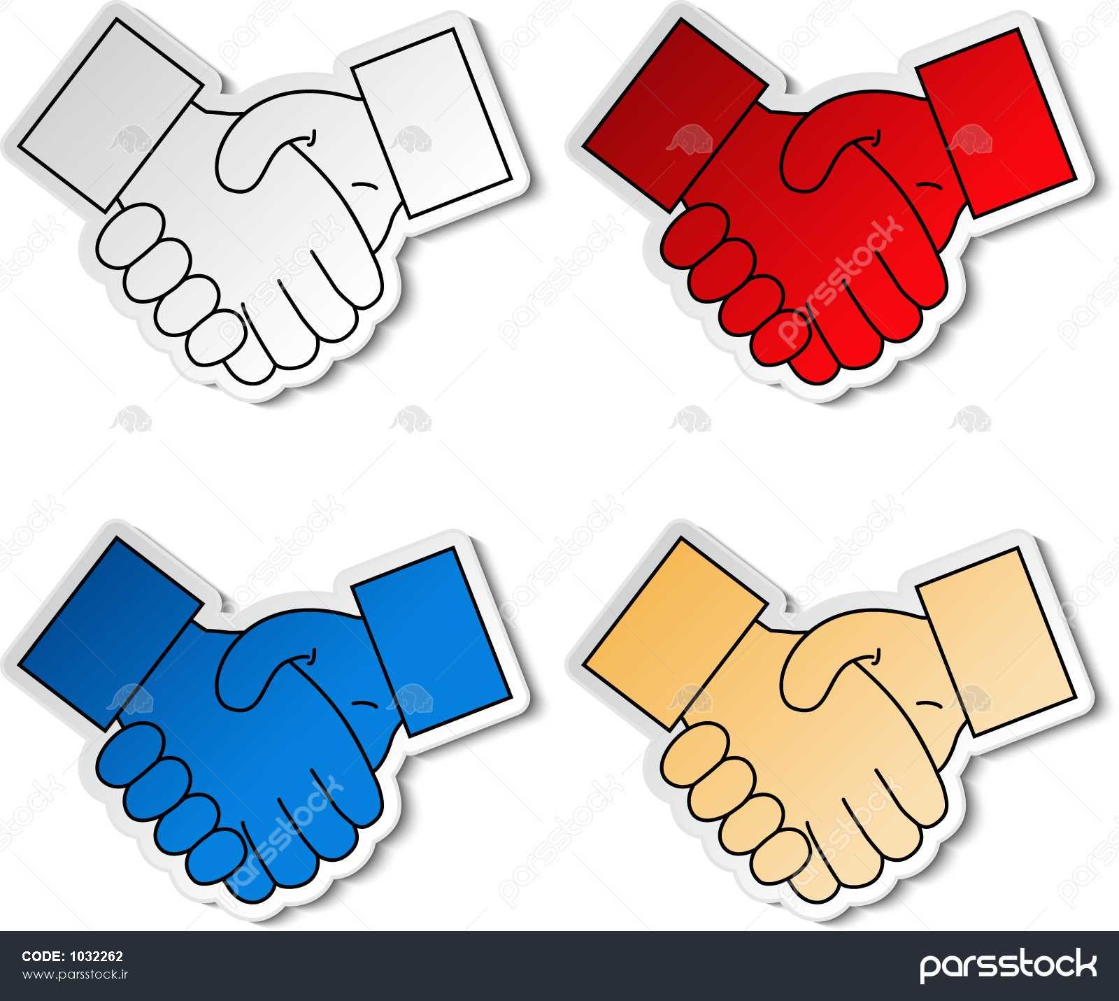 وکتور ژست دست - نماد دست دادن 1032262
