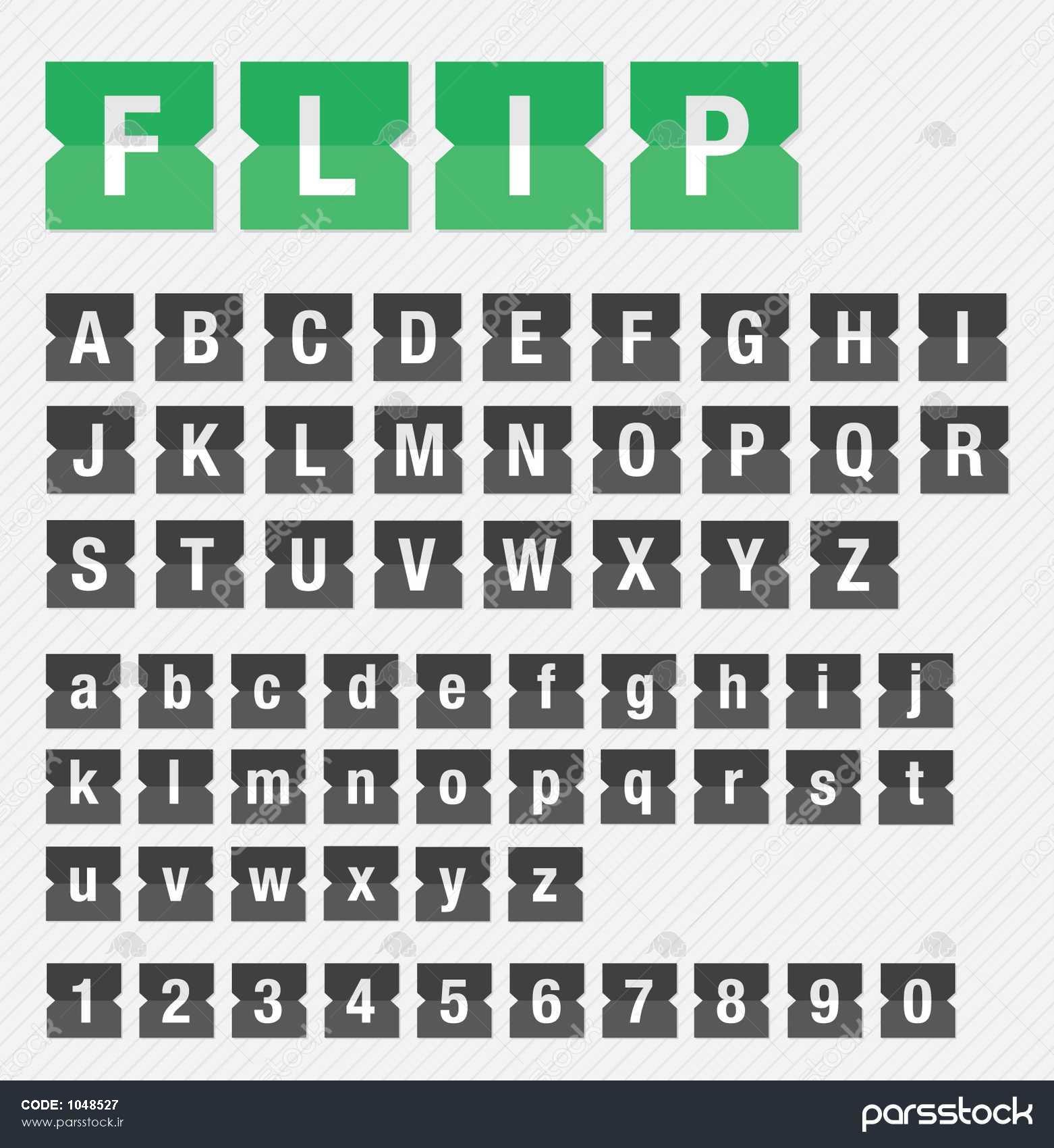 مجموعه وکتور Flip Letter 1048527