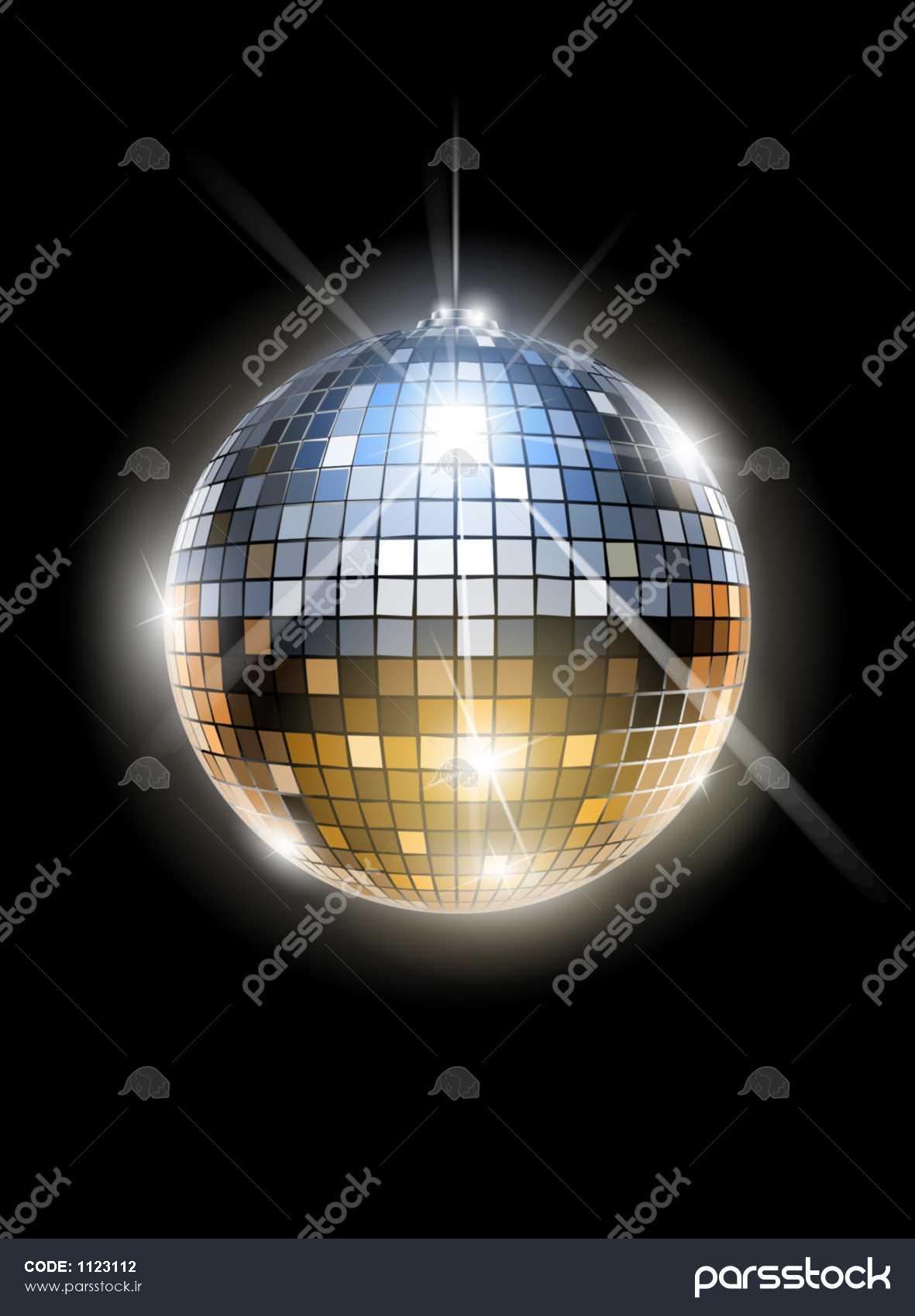 تصویر وکتور توپ آینه شفاف 1123112