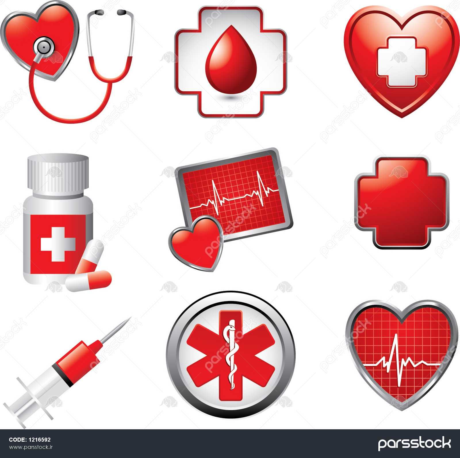 نمادهای پزشکی ابزار و دارو در پس زمینه سفید 1216592