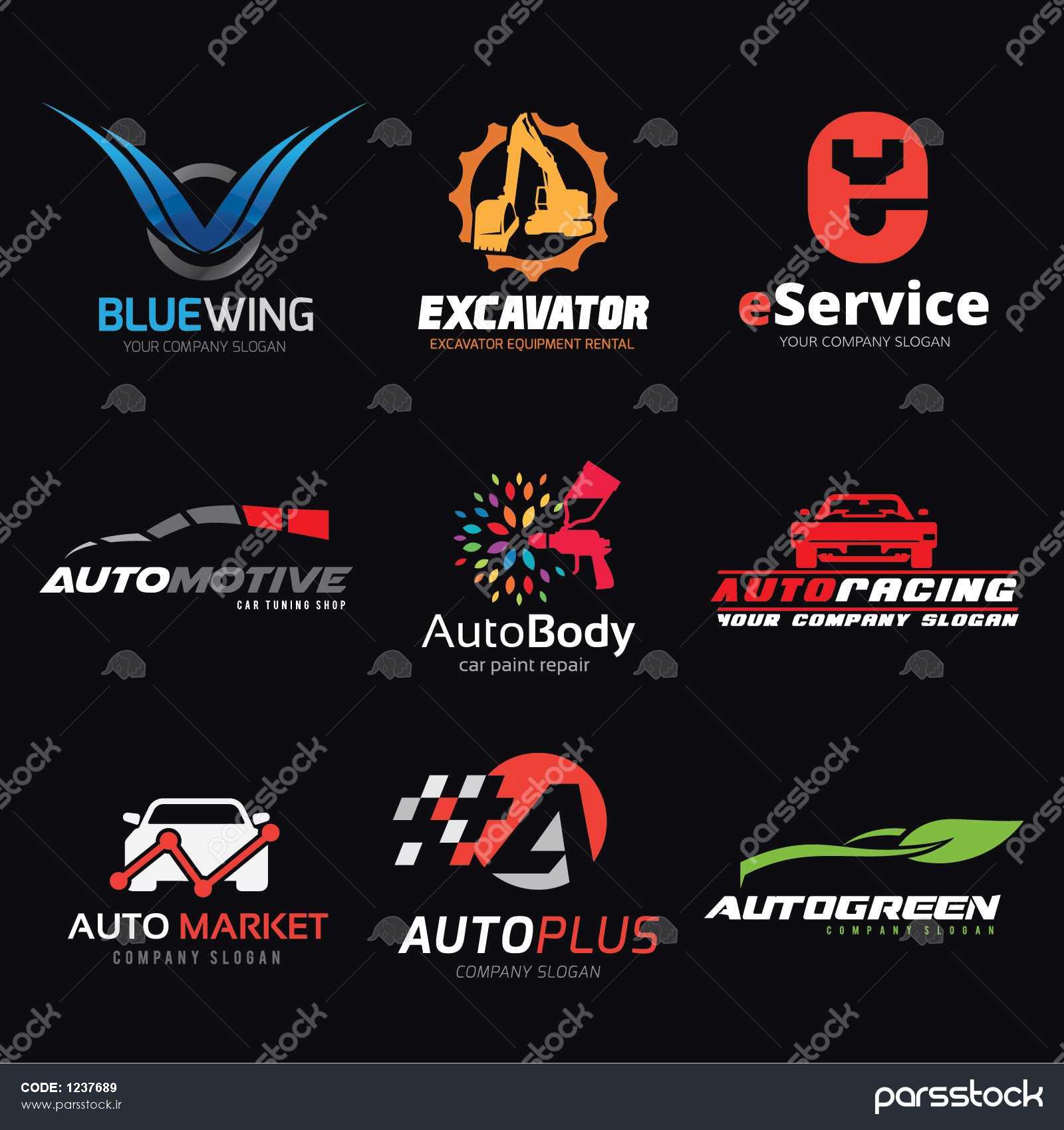 مجموعه آرم مجموعه آرم لوگوی خودکار لوگوی خودرو لوگوی حمل و نقل آرم ...