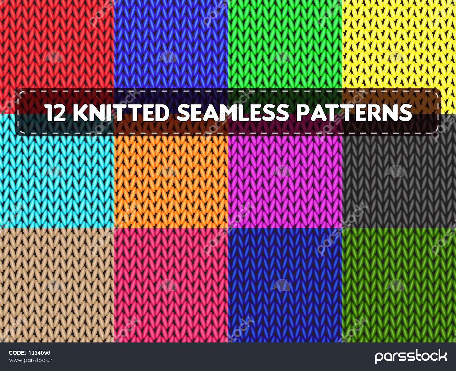 الگوهای بدون درز بافتنی وکتور 1334096