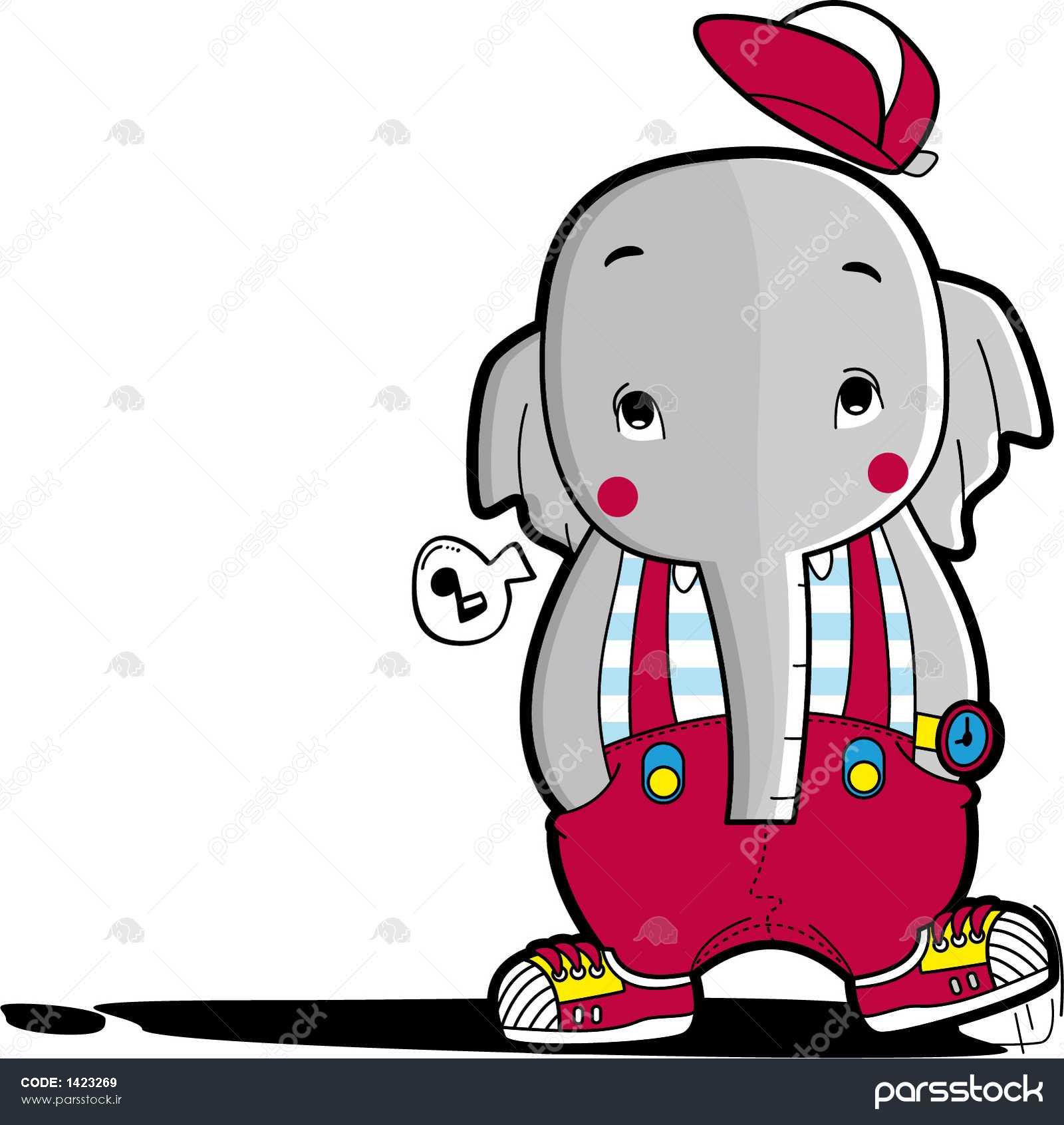 فیل پسر ناز با بردار کلاه 1423269