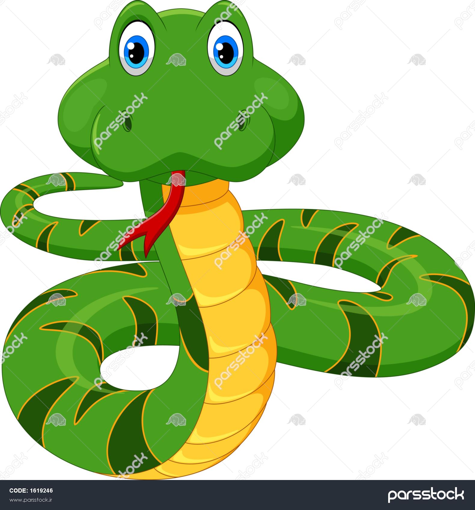 کارتون مار سبز ناز 1619246